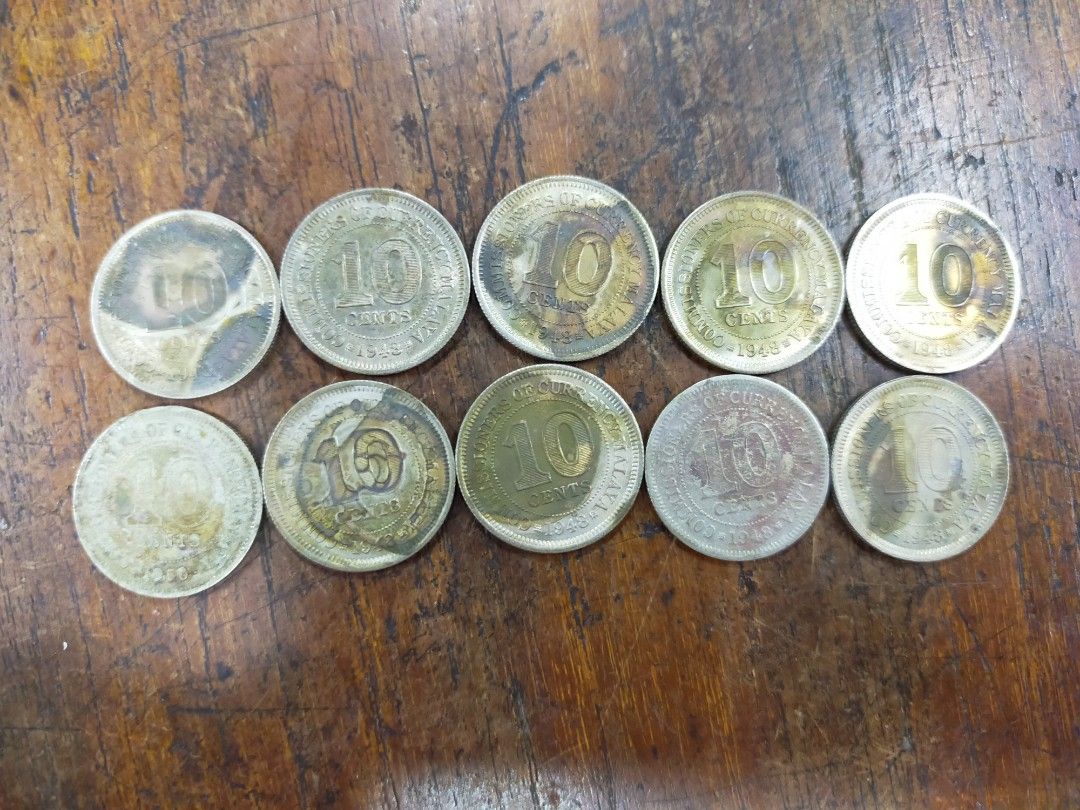10 Old Syiling 1948 10sen., Hobbies & Toys, Collectibles & Memorabilia ...