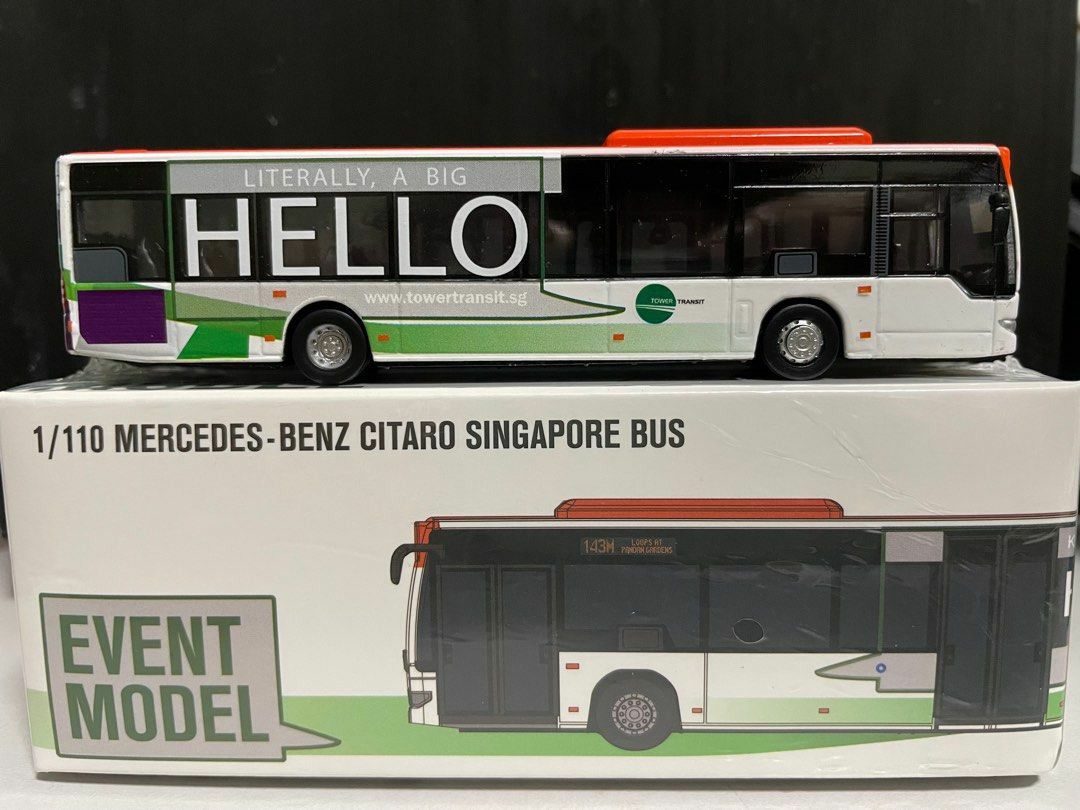 1:110 Mercedes-Benz Citaro Singapore Bus (events mdel) Bus 143M ...