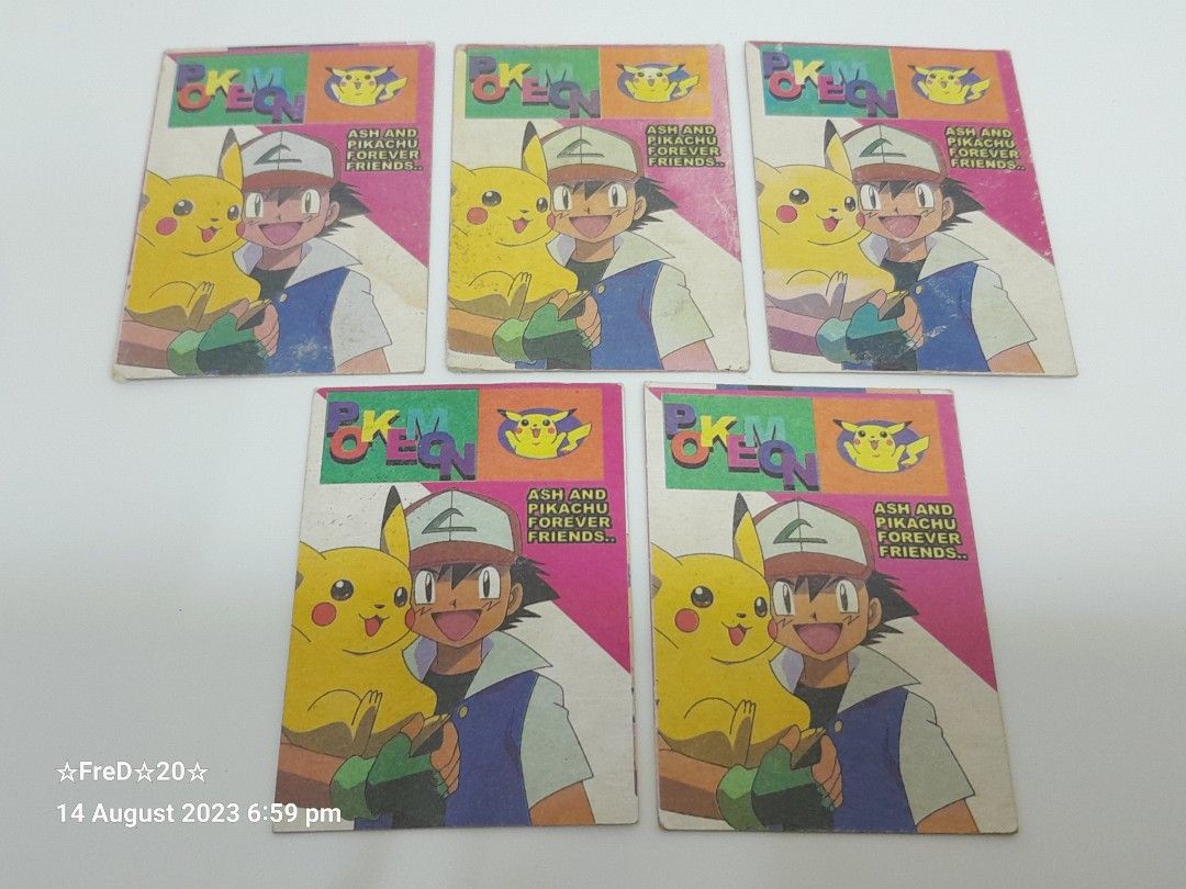 1990s Pokemon Ash & Pikachu Forever Friends Half Size Teks (17pcs ...