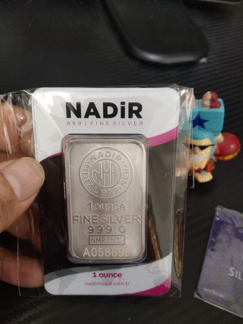 1 oz Silver Bar .999 Nadir in Assay, Hobbies & Toys, Collectibles & Memorabilia, Currency on ...