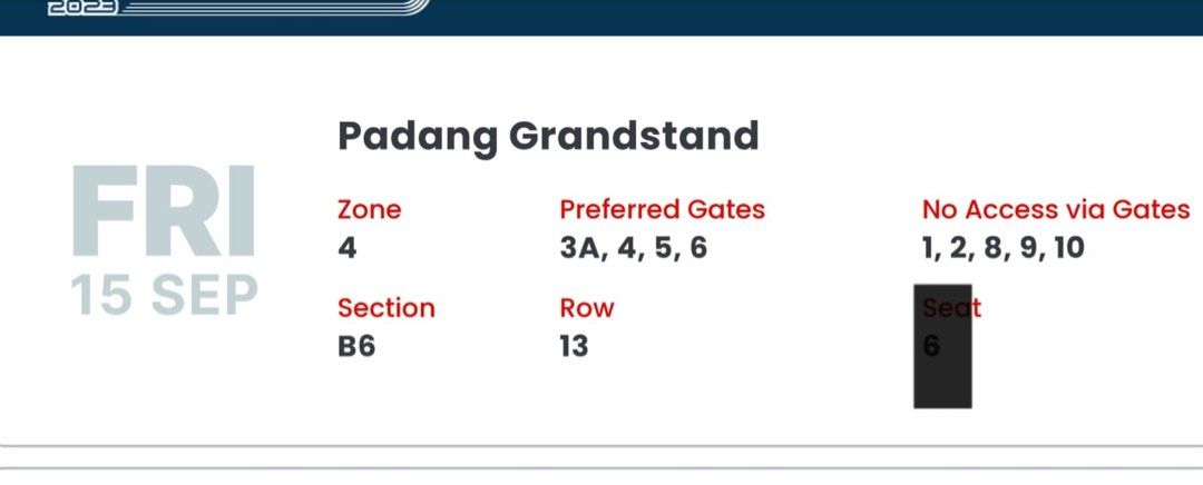 3 days F1 @ Padang grandstand, Tickets & Vouchers, Event Tickets on ...