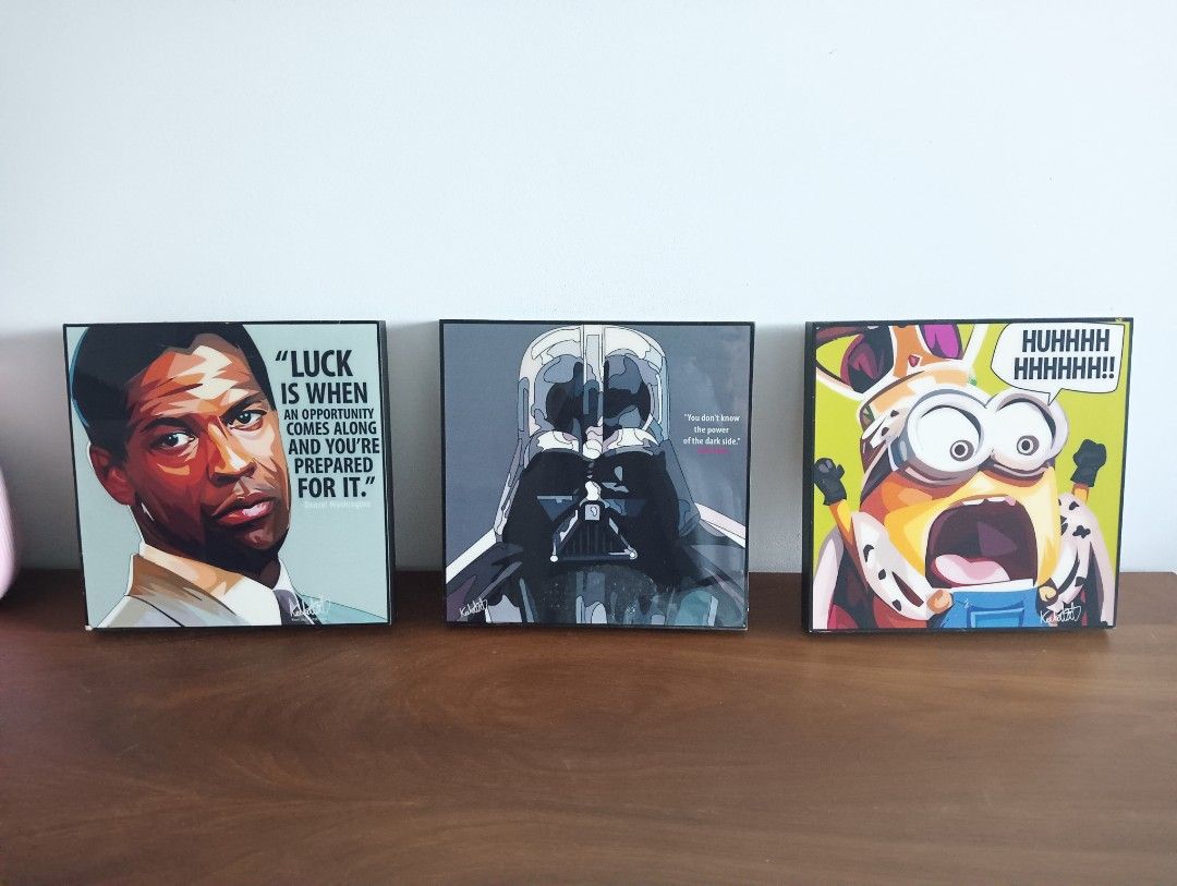 3 x character frames, Furniture & Home Living, Home Decor, Frames ...