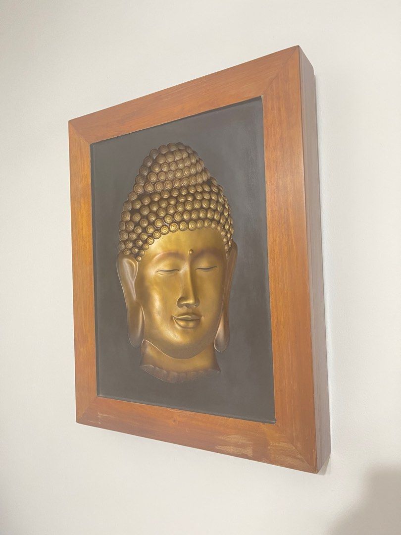 3D Buddha Frame Art Wall Decor Wooden Buddhist, Furniture & Home Living ...