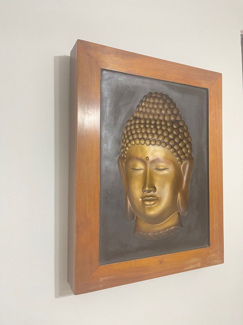3D Buddha Frame Art Wall Decor Wooden Buddhist, Furniture & Home Living ...