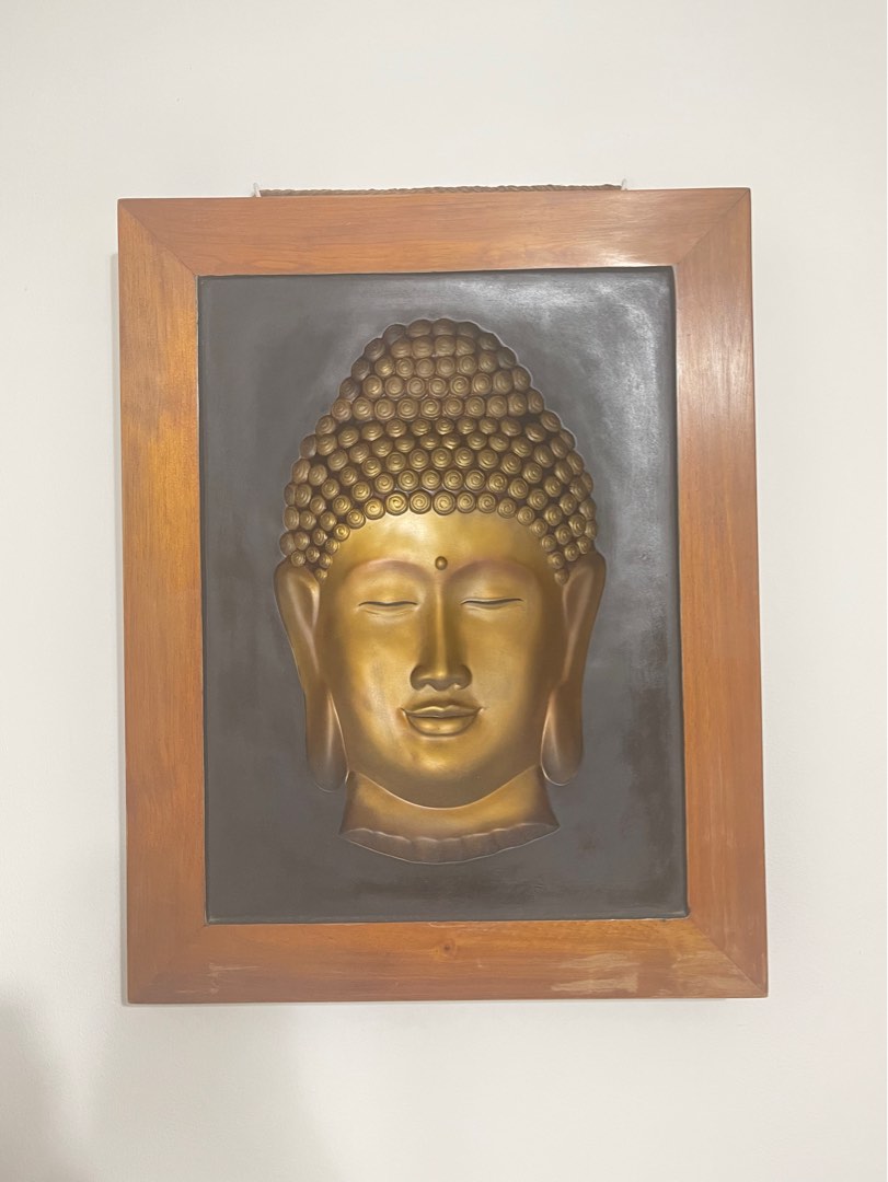 3D Buddha Frame Art Wall Decor Wooden Buddhist, Furniture & Home Living ...
