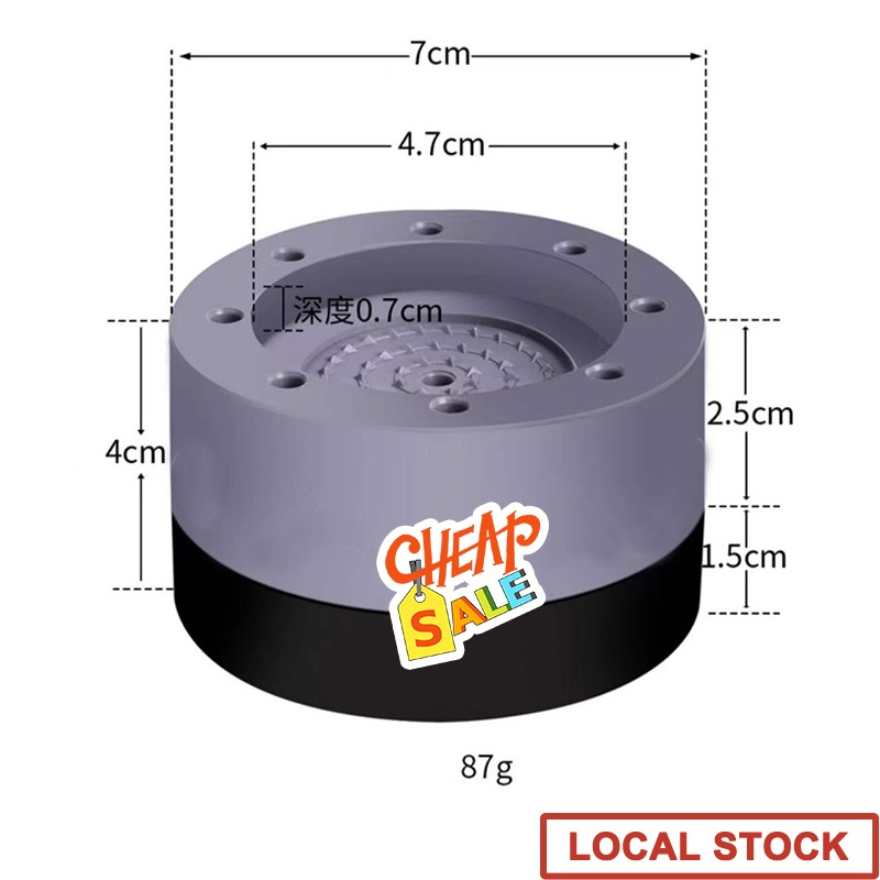 4pcs : Washing Machine Base Fridge Stand Anti Vibration Pads For ...