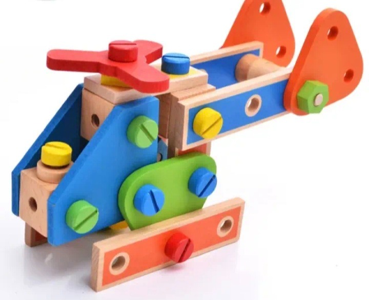 70 Pcs Wooden Screw Nut Combination Toy, Hobbies & Toys, Toys & Games ...