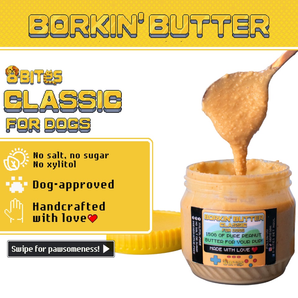 8BitesPH Borkin' Butter Classic Peanut Butter for Dogs 150g, Pet ...