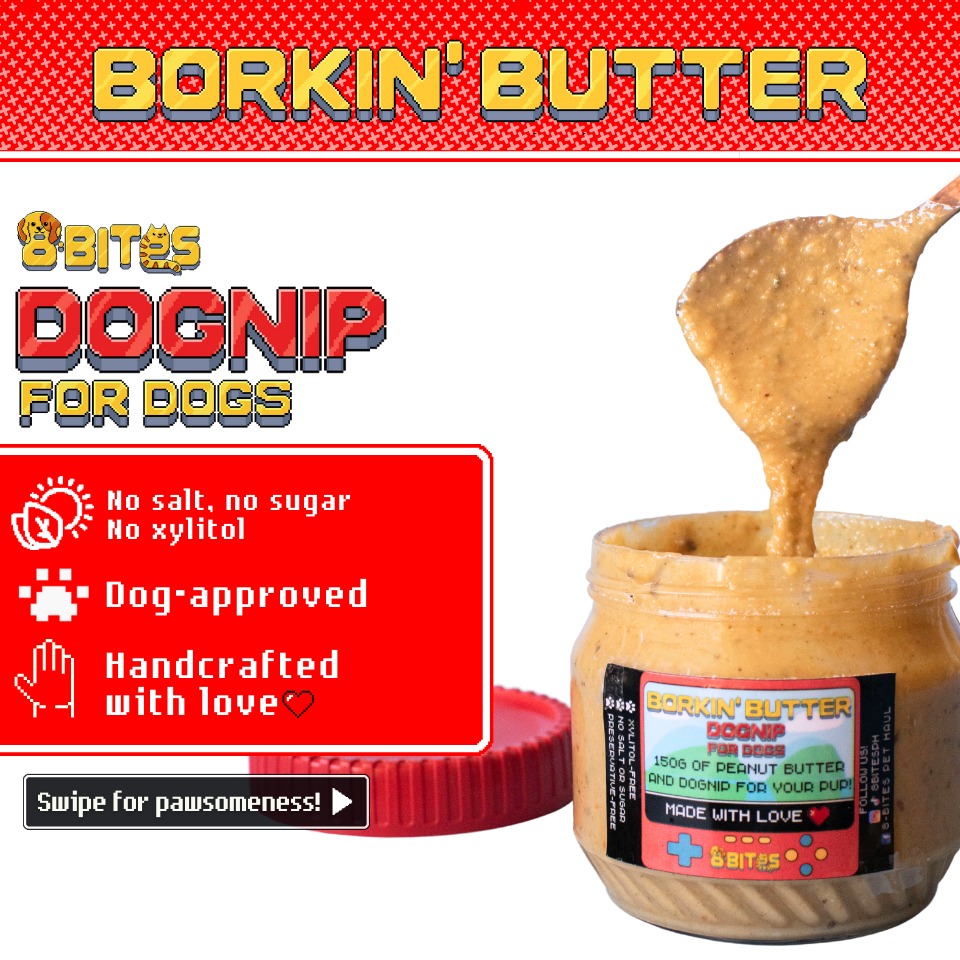 8BitesPH Borkin' Butter Dognip Peanut Butter for Dogs 150g, Pet ...