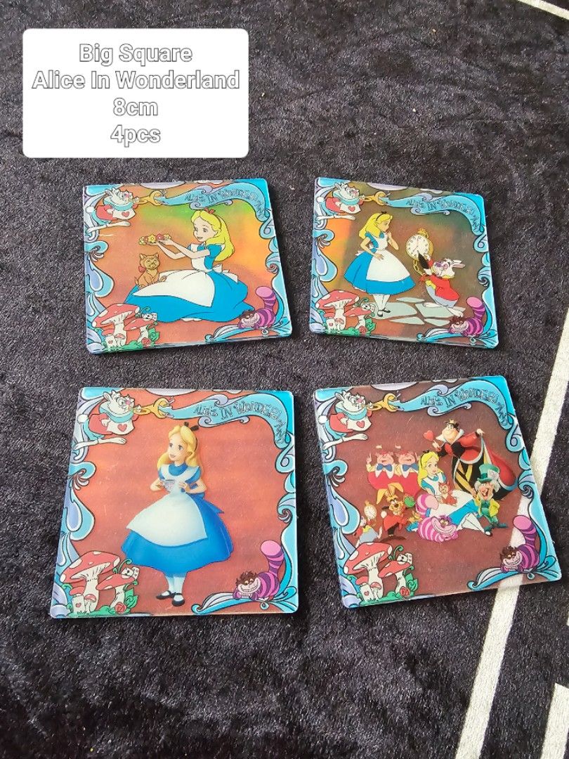 8cm SQUARE Alice In Wonderland Arcylics, Hobbies & Toys, Stationery ...