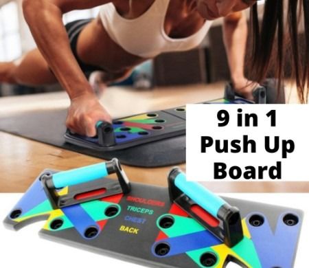 9 in 1 Push Up Board Bar System Body Building Fitness Workout Gym Stand ...