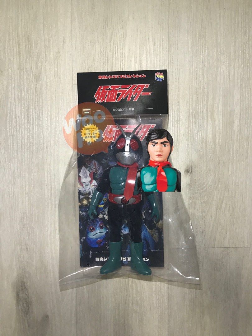 幪面超人 舊2號 一文字隼人 medicom sofubi sofvi vinyl 搪膠 膠品 大膠 軟膠 糖膠 ソフビ kaiju, 興趣及遊戲, 玩具 & 遊戲類 - Carousell
