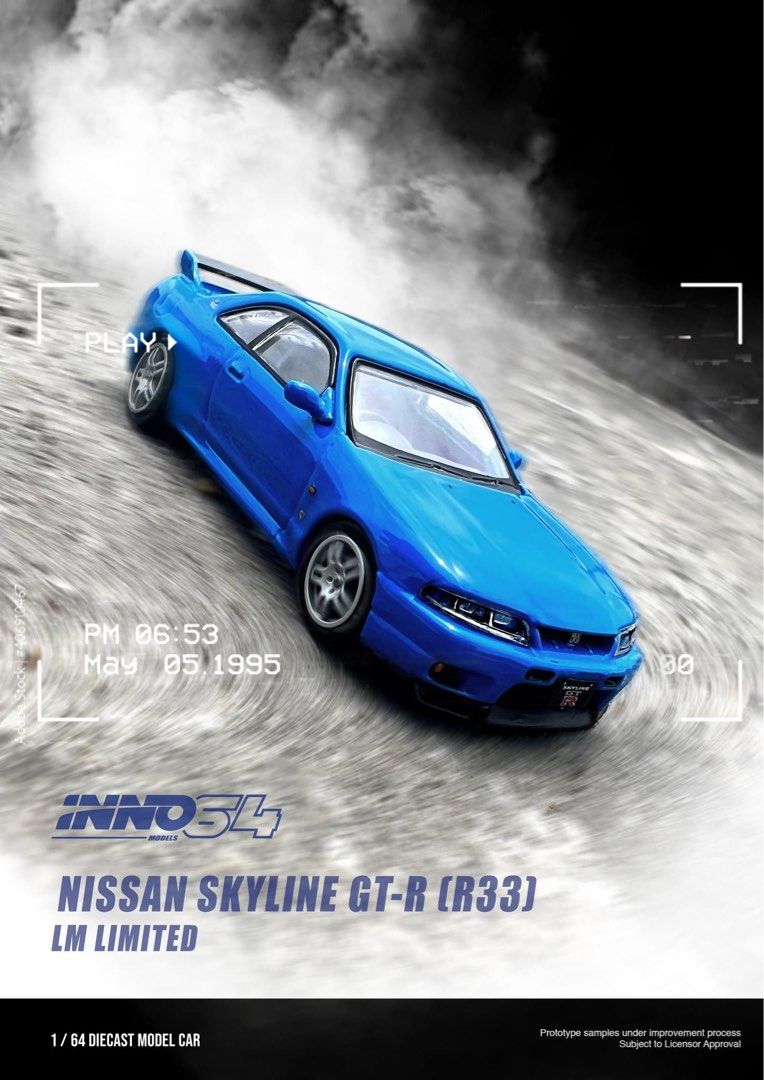 全新 未開封 INNO 64 Scale 1:64 1/64 比例 日產 Nissan Skyline GTR R33 LM LIMITED ...