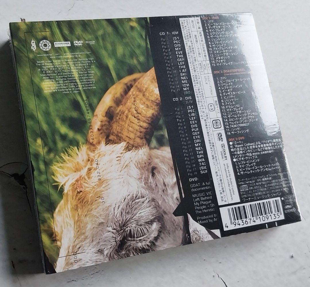 全新未拆罕有日版 Slipknot Iowa 10th anniversary 2cd+dvd wpzr-30403/5, 興趣及遊戲, 音樂 ...