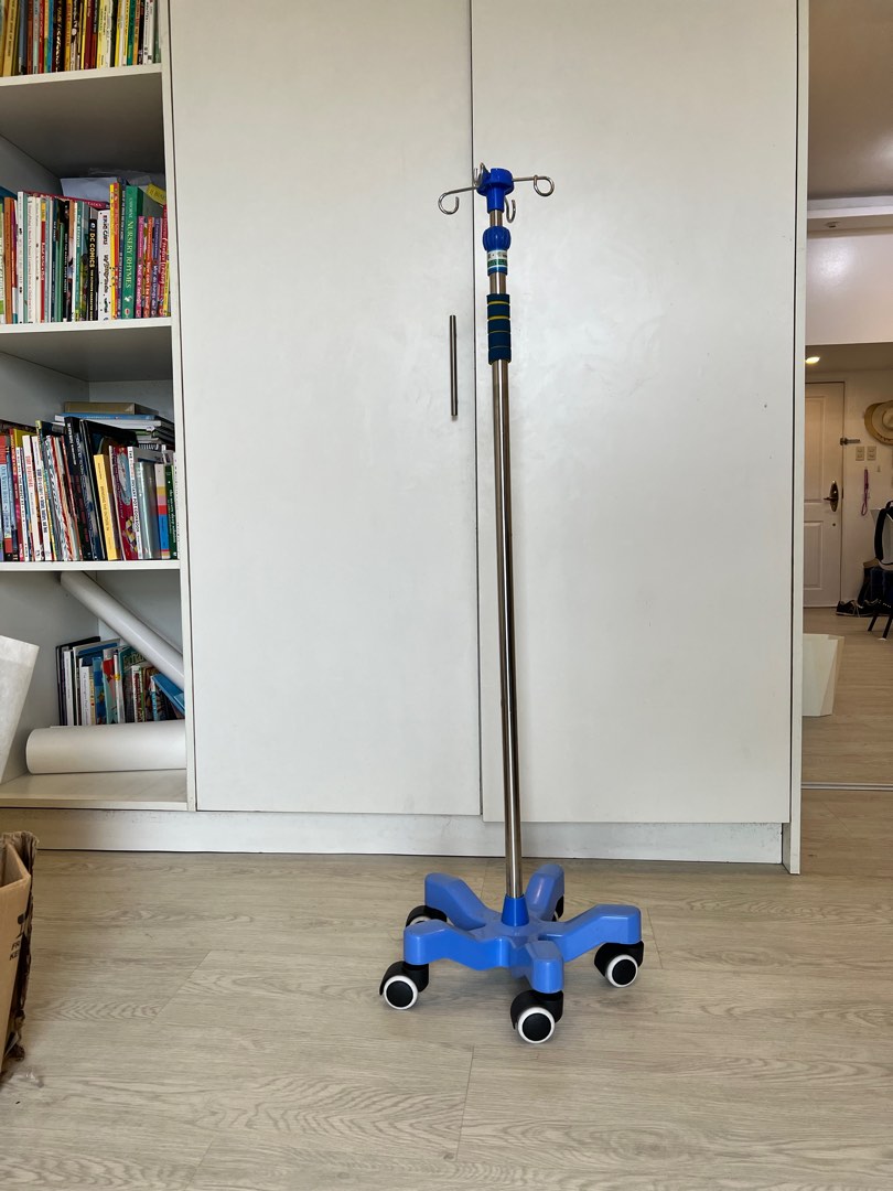 Adjustable Dextrose IV stand with wheels, Health & Nutrition, Health ...
