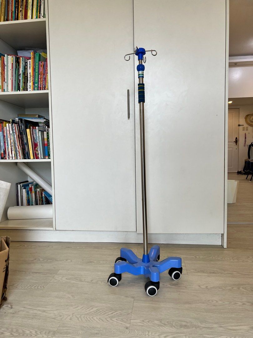 Adjustable Dextrose IV stand with wheels, Health & Nutrition, Health ...