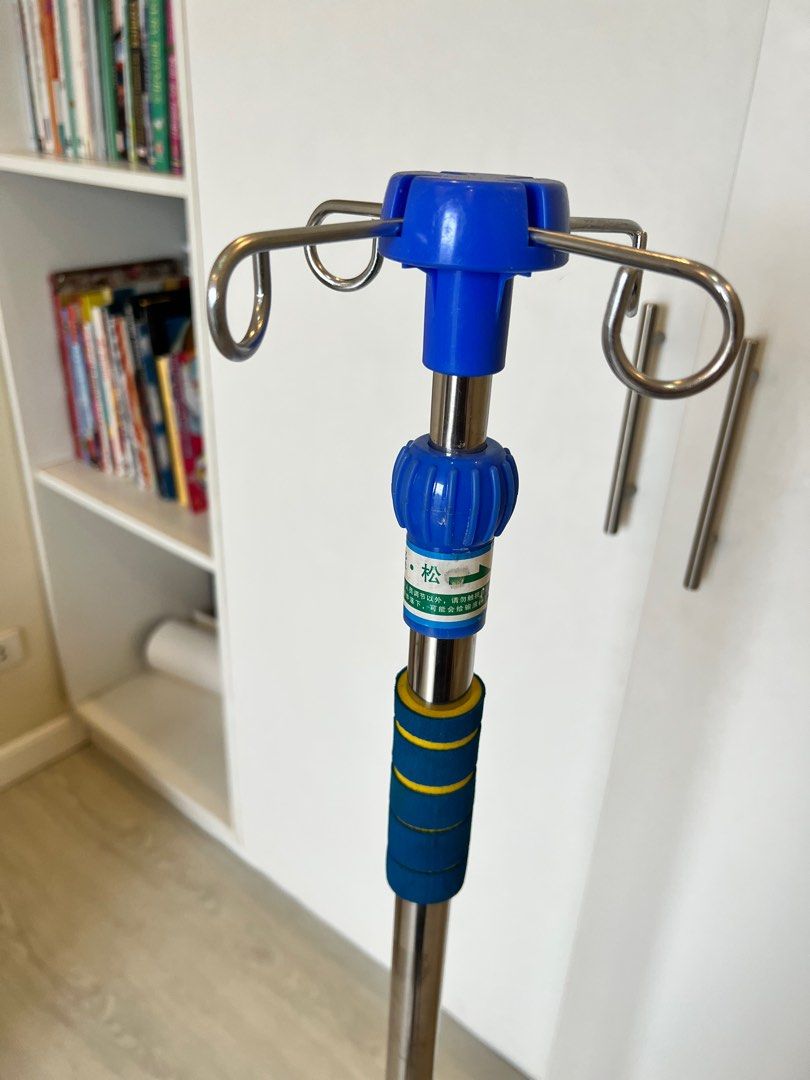 Adjustable Dextrose IV stand with wheels, Health & Nutrition, Health ...