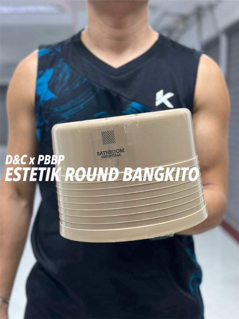 Aesthetic Round Bangkito/ Plastic stool Chair, Furniture & Home Living ...