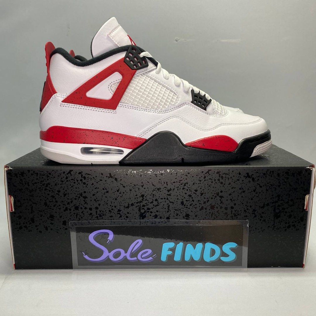 Air Jordan 4 Retro Red Cement, Men's Fashion, Footwear, Sneakers on ...
