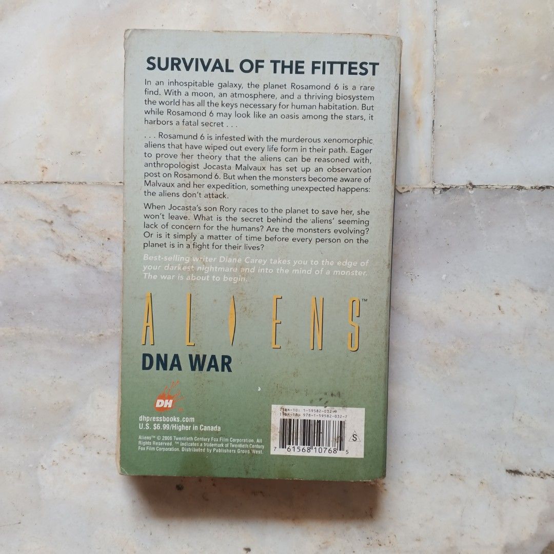 Aliens DNA War by Diane Carey paperback, Hobbies & Toys, Books ...