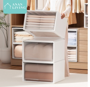 Anan Stackable Drawer Storage Box Wardrobe Cabinet Organizer Plastic ...
