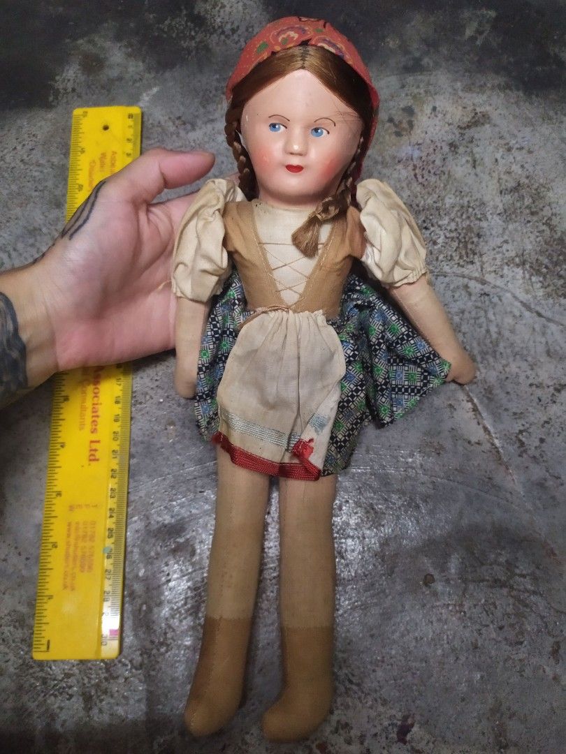 Antique 20s - 30s Composition Rag Doll, Hobbies & Toys, Collectibles ...