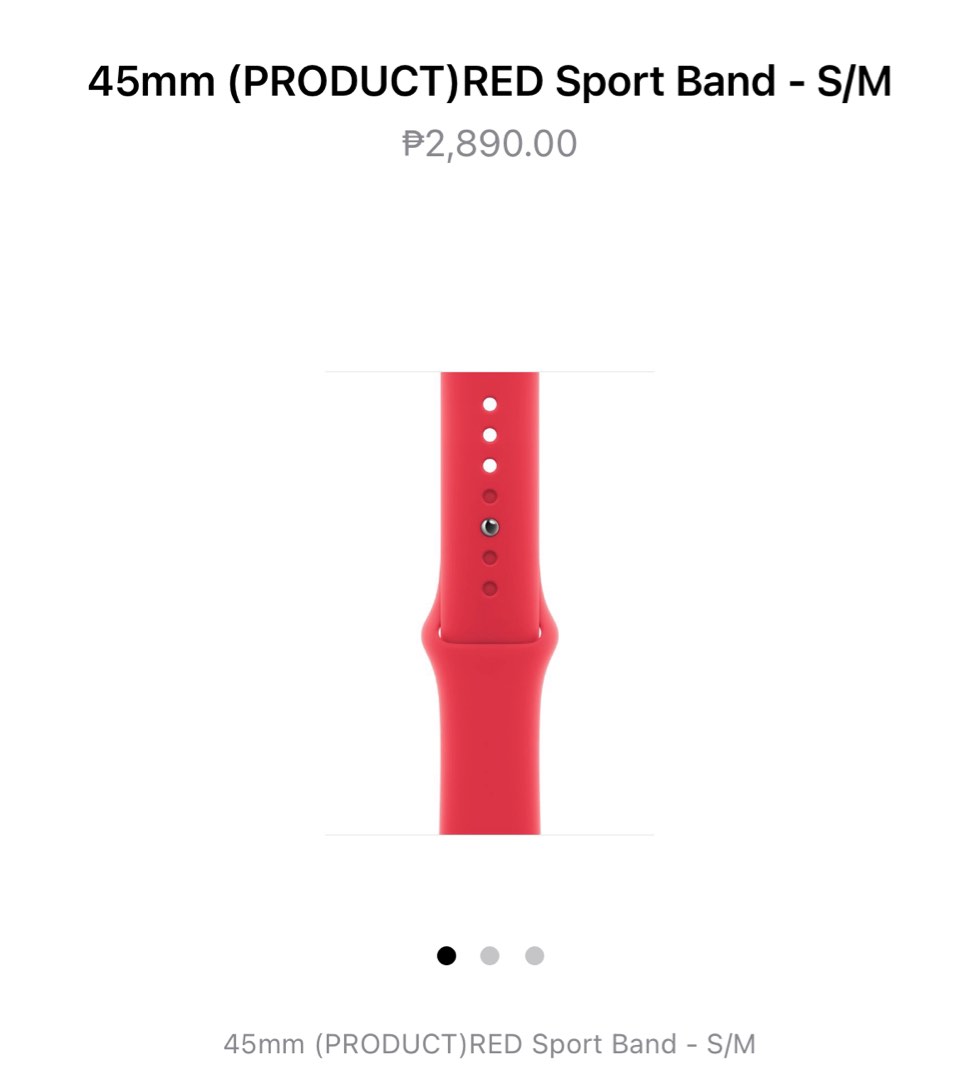 Apple Watch (PRODUCT)RED Sport Band S/M and M/L, Men's Fashion, Watches ...
