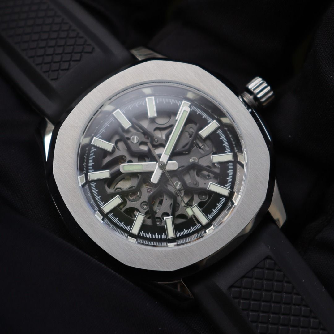 Aquanaut Hand Granade Skeleton Seiko Mod-Men Watch-No Seiko Logo-NH72 ...