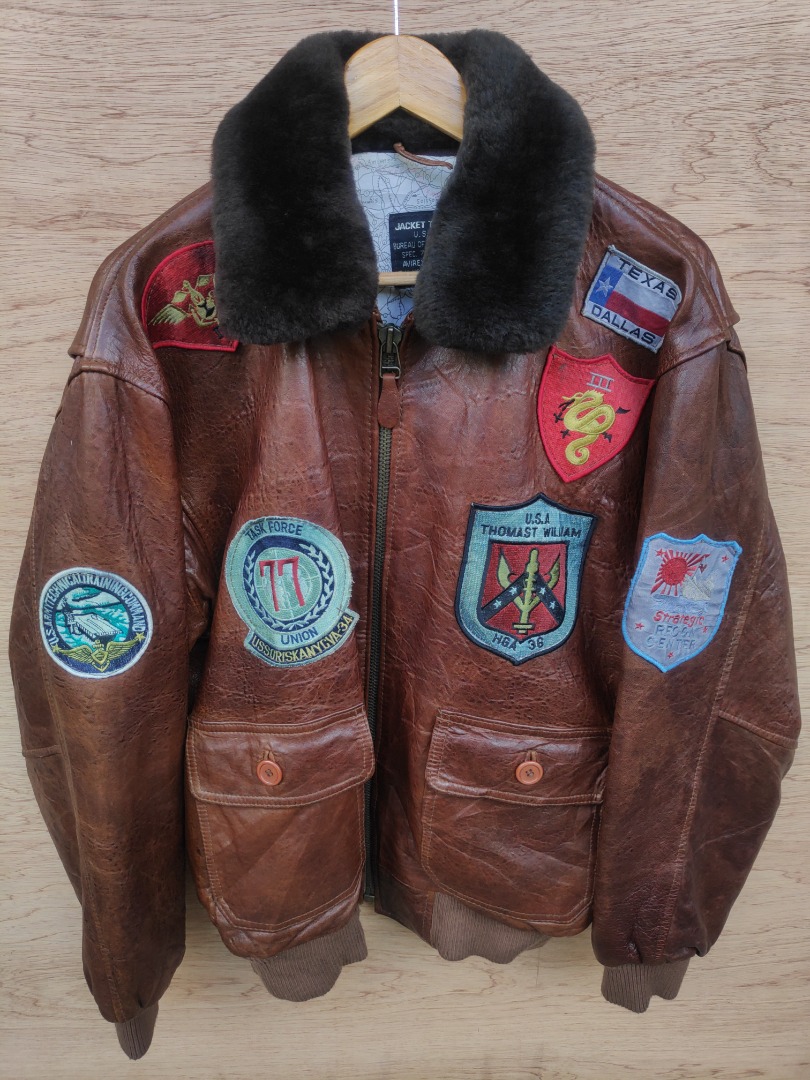 Avirex Leather Bomber Jacket, USN jacket, G1 Leather jacket, Vintage ...