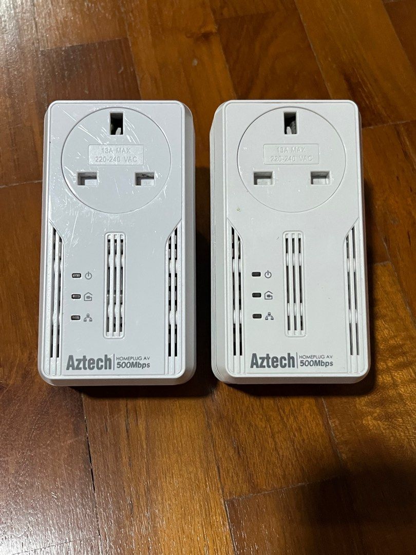 Aztech Homeplug AV 500Mbps pass through (Not TP-link), Computers & Tech ...