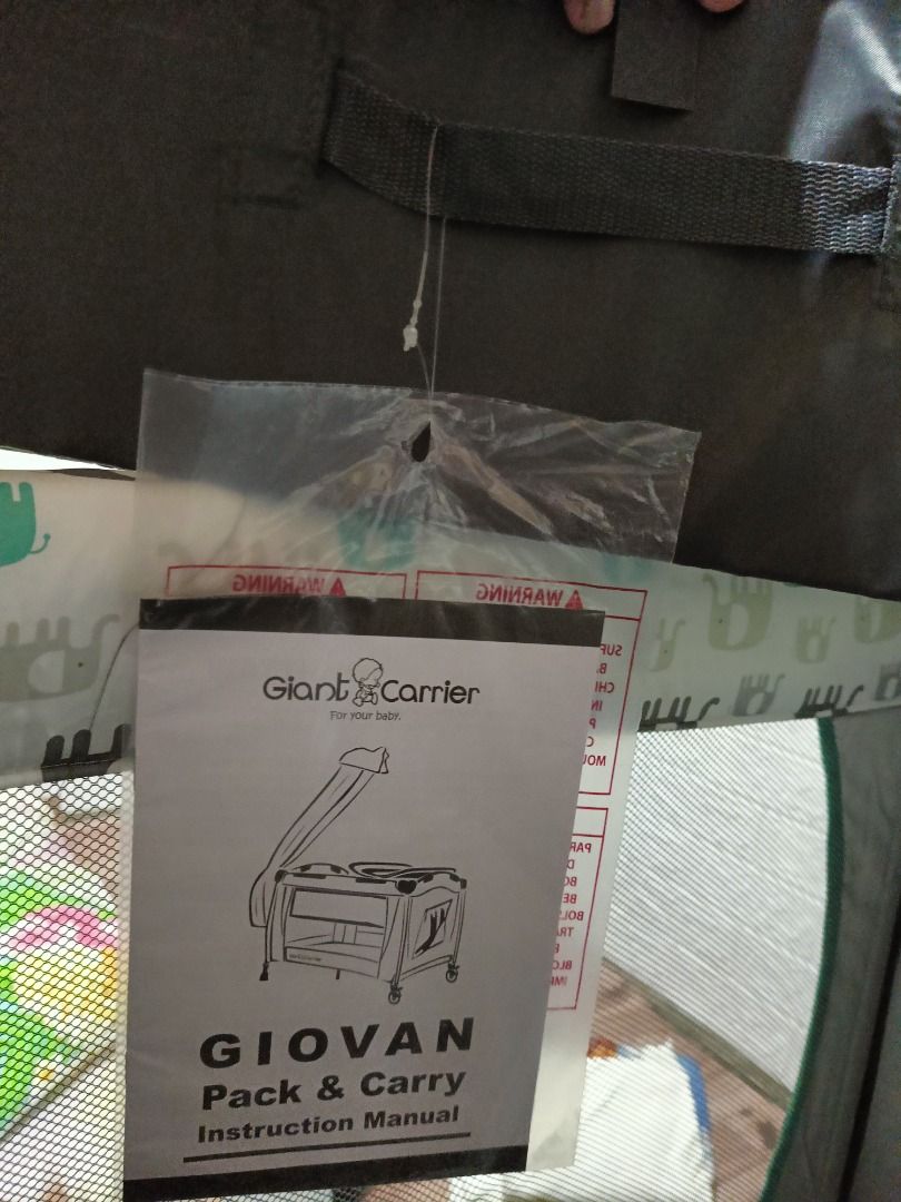 Baby Crib Giant Carrier Giovan Pack and Carry, Babies & Kids, Baby ...
