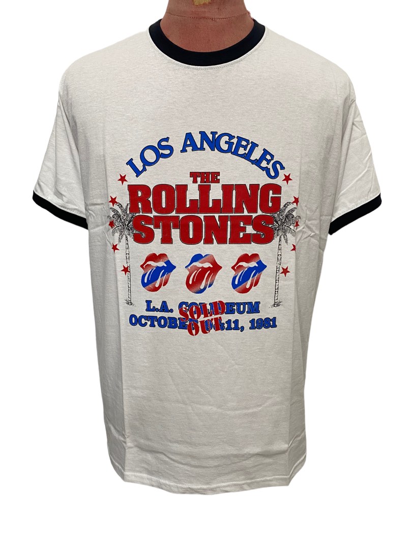 BAJU THE ROLLING STONES ringer (official), Men's Fashion, Tops & Sets ...