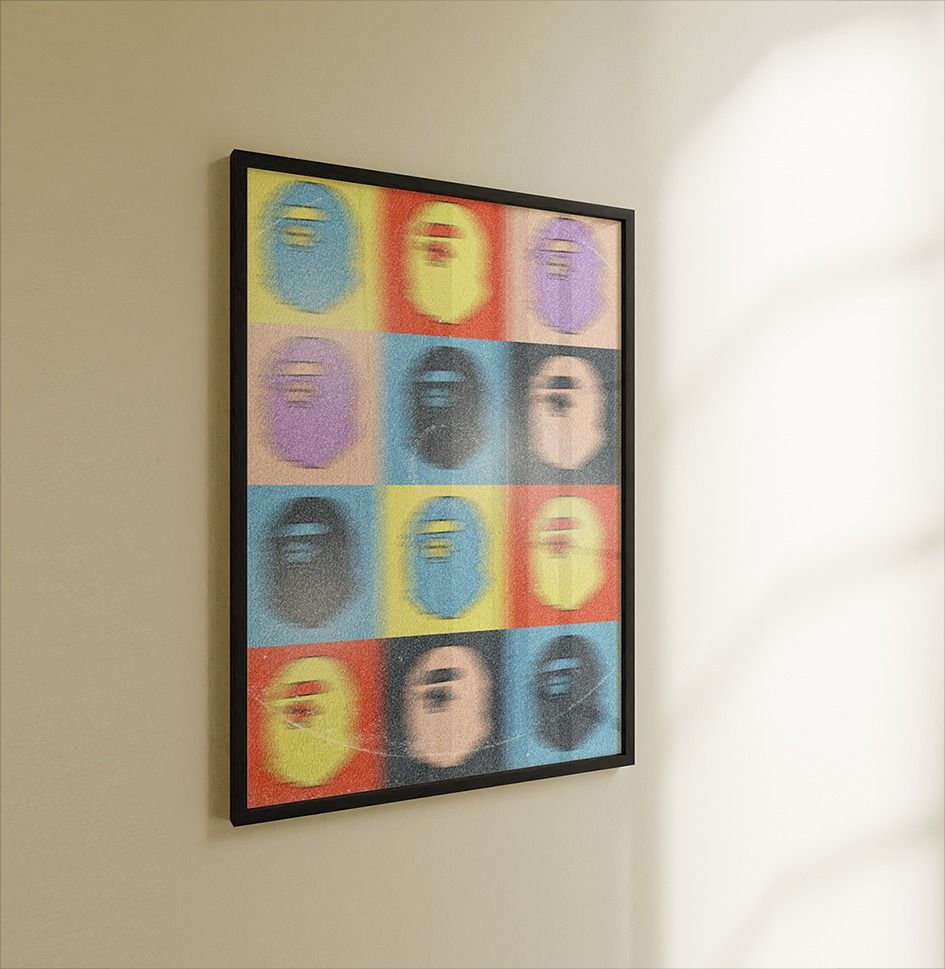 BAPE POP ART WALL DECOR STREETWEAR POSTER CANVAS, Furniture & Home ...