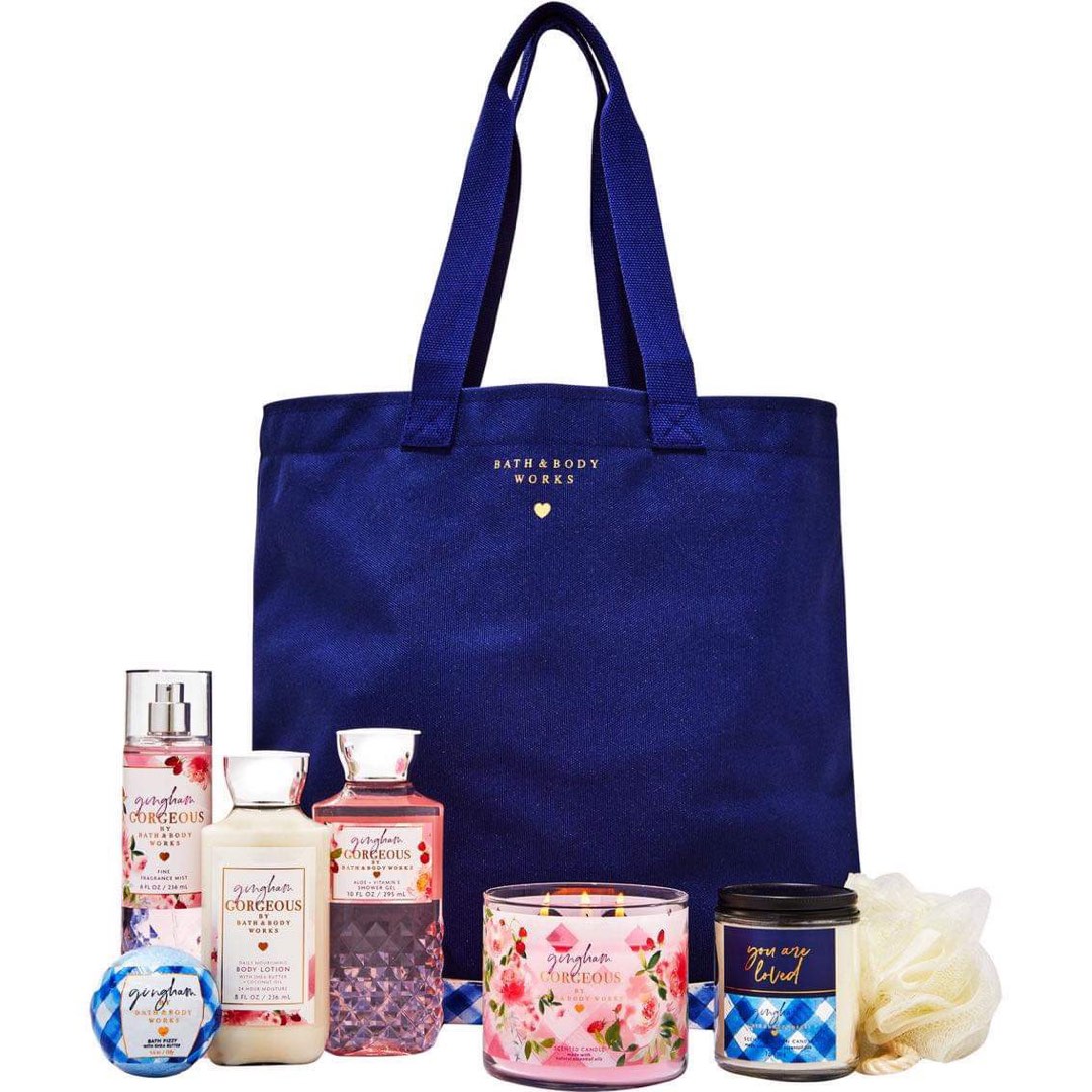 Bath & Body Works Gingham Gift Set, Beauty & Personal Care, Bath & Body ...