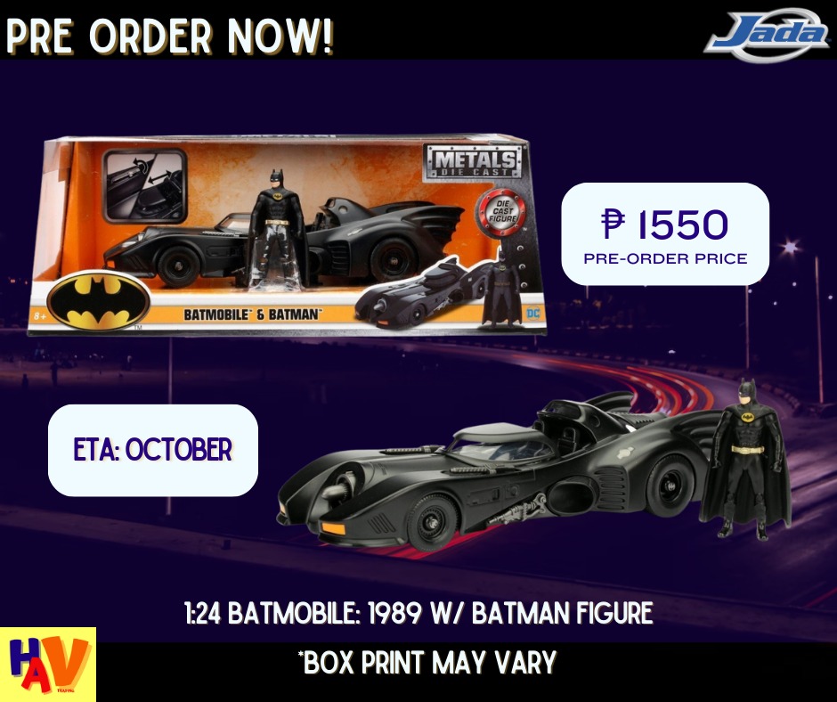 Batmobile/ tumbler diecast for pre order eta oct 2023 (JADA), Hobbies ...