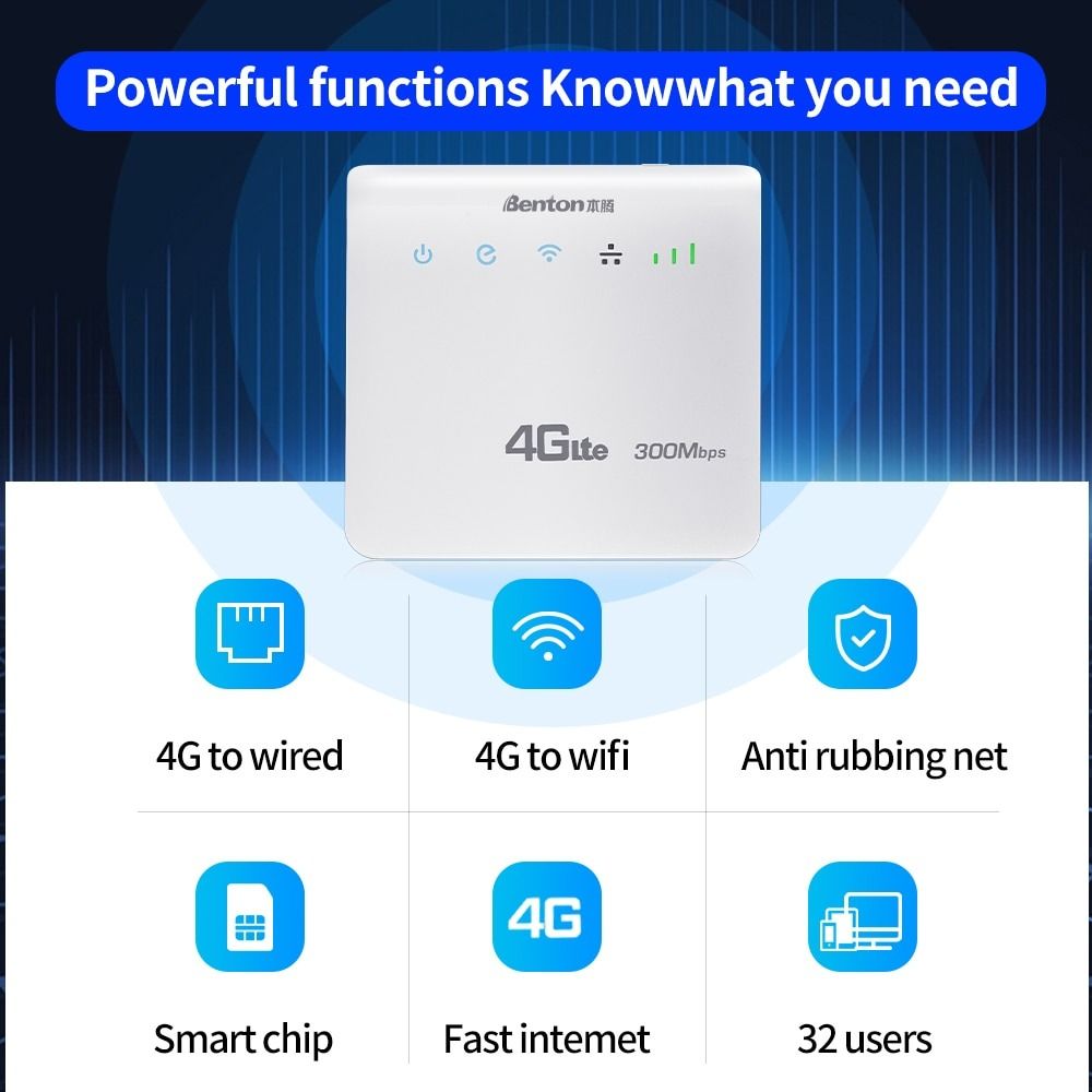 Benton Unlocked 4G Wifi Lte Router To Wired CPE Amplifier Internet ...