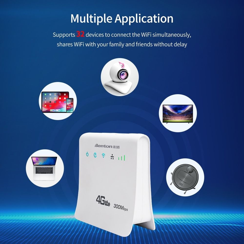 Benton Unlocked 4G Wifi Lte Router To Wired CPE Amplifier Internet ...