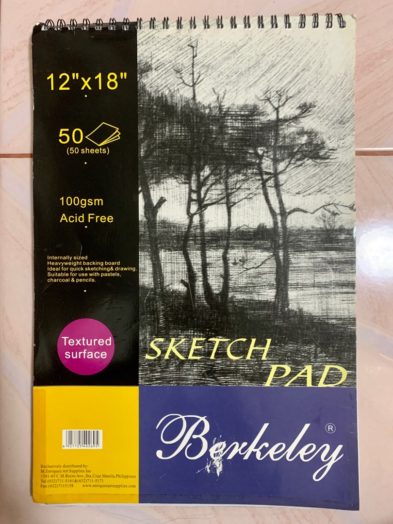 Berkeley Sketch Pad (12x18), Hobbies & Toys, Stationary & Craft, Craft ...