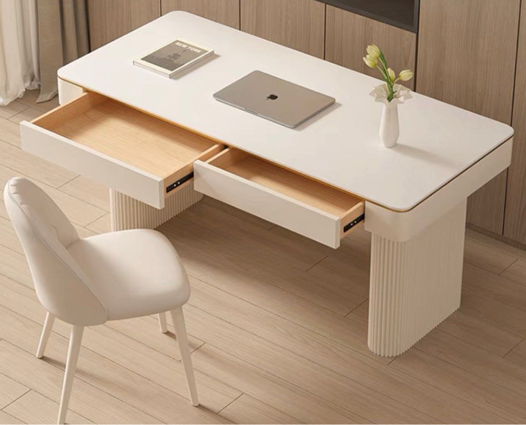 BEZY Modern Sintered Stone Study Table, Furniture & Home Living ...