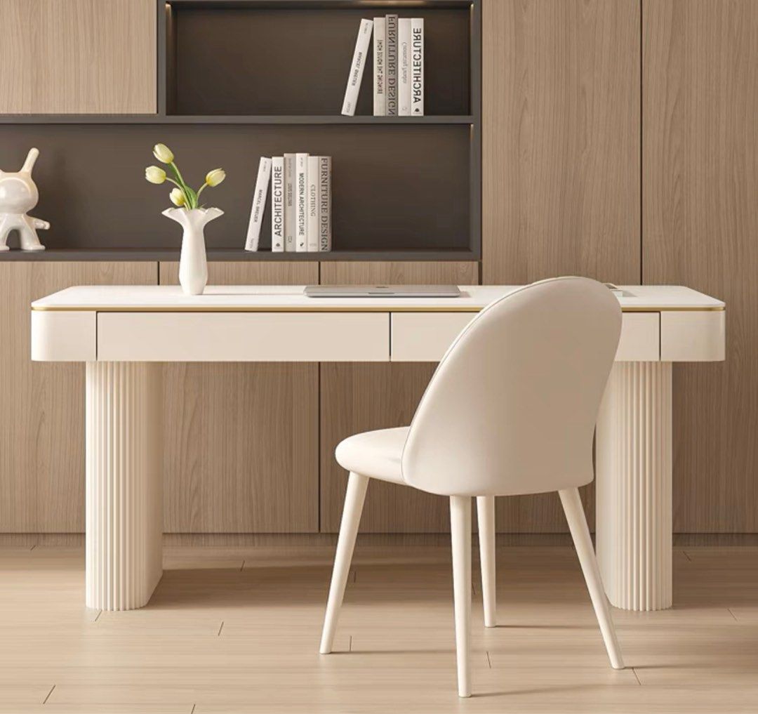 BEZY Modern Sintered Stone Study Table, Furniture & Home Living ...