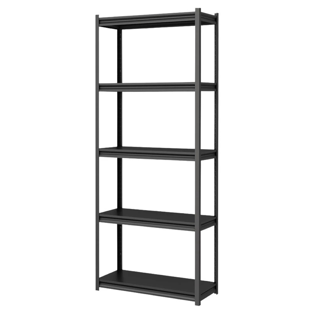 Black storage rack with 5 shelves, Furniture & Home Living, Furniture ...