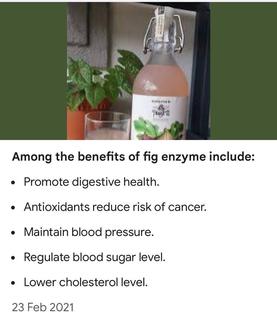 BN Kaidiming Fig Enzyme 30 ml Healthy Drink glass bottle, Food & Drinks ...