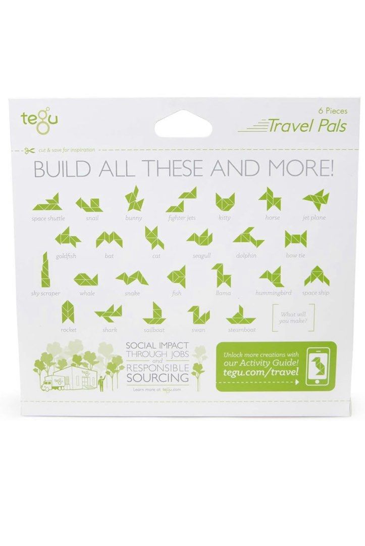 BNIB Tegu 6 Piece Tegu Hummingbird Travel Pal Magnetic wooden Block Set ...