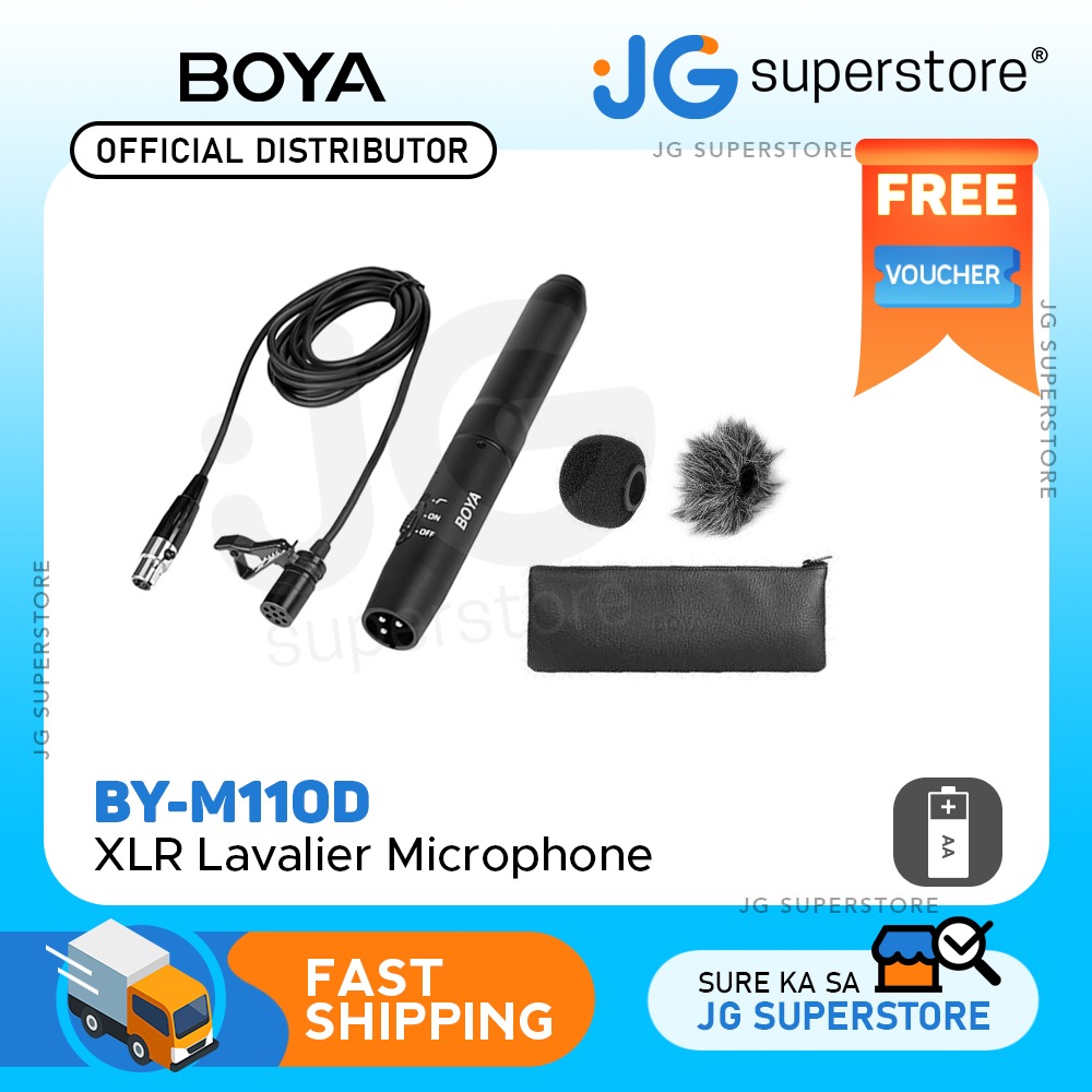 Boya BY-M11OD Professional Omnidirectional XLR Lavalier Microphone ...