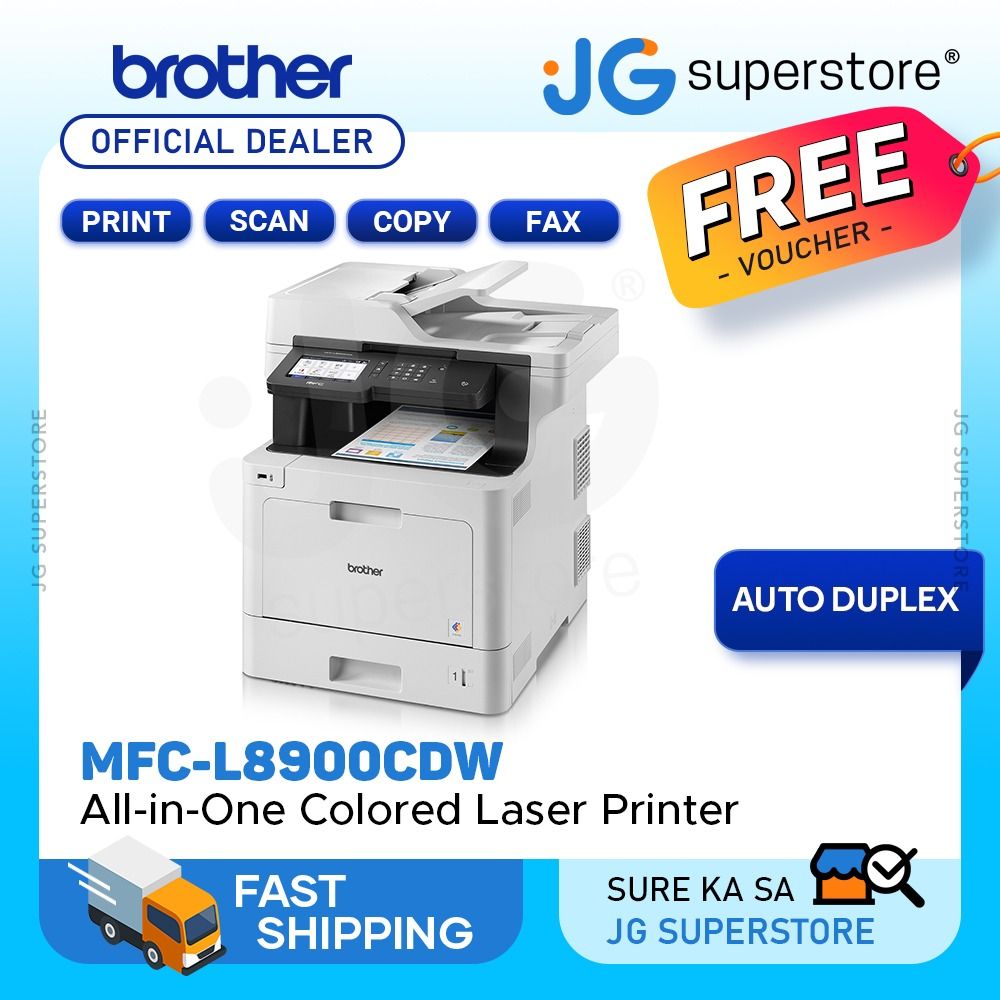 Brother MFC-L8900CDW All-in-One Colored Laser Printer with Print, Scan, Copy and Fax, Duplex ...