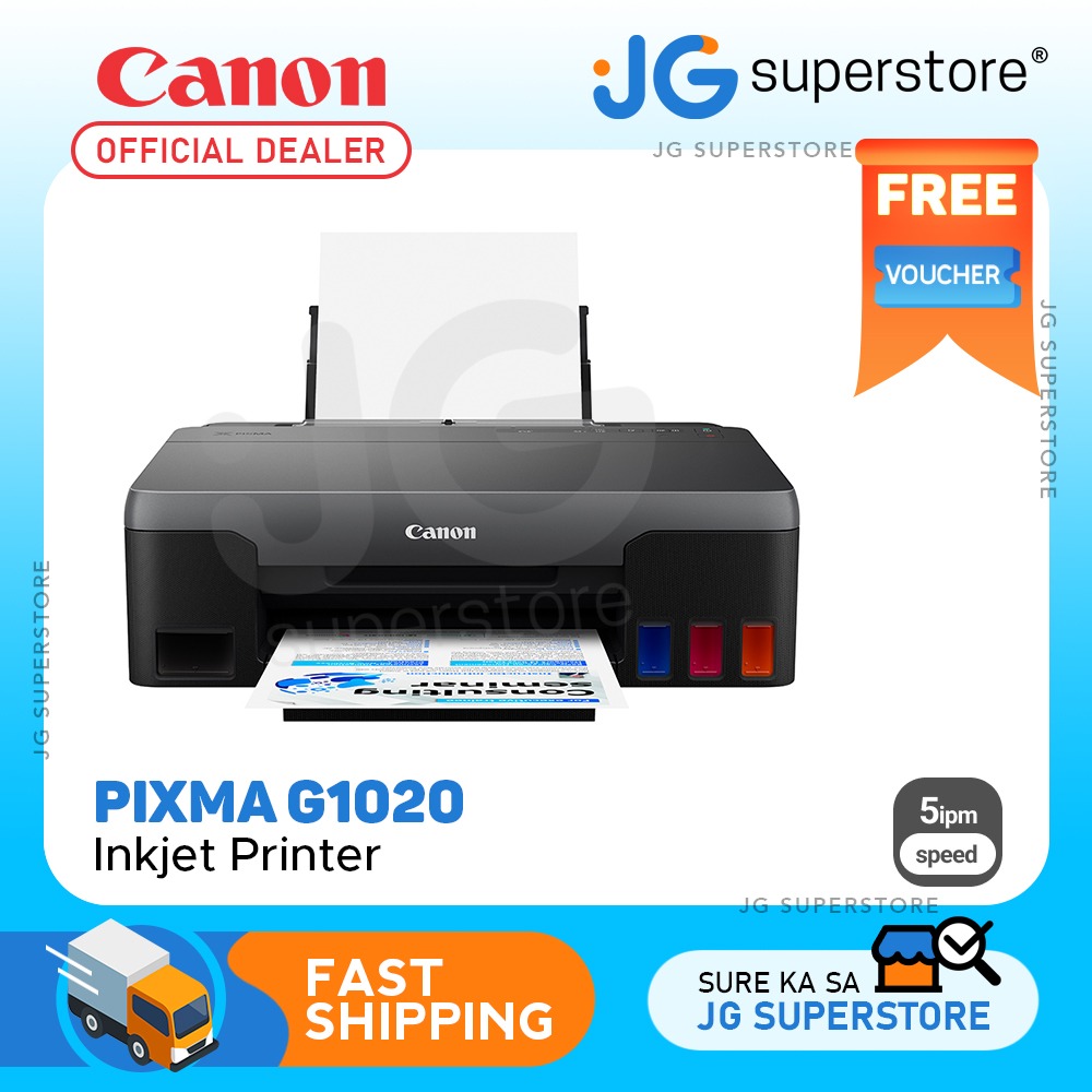 Canon PIXMA G1020 Easy Refillable Inkjet Printer with 1200DPI Printing ...