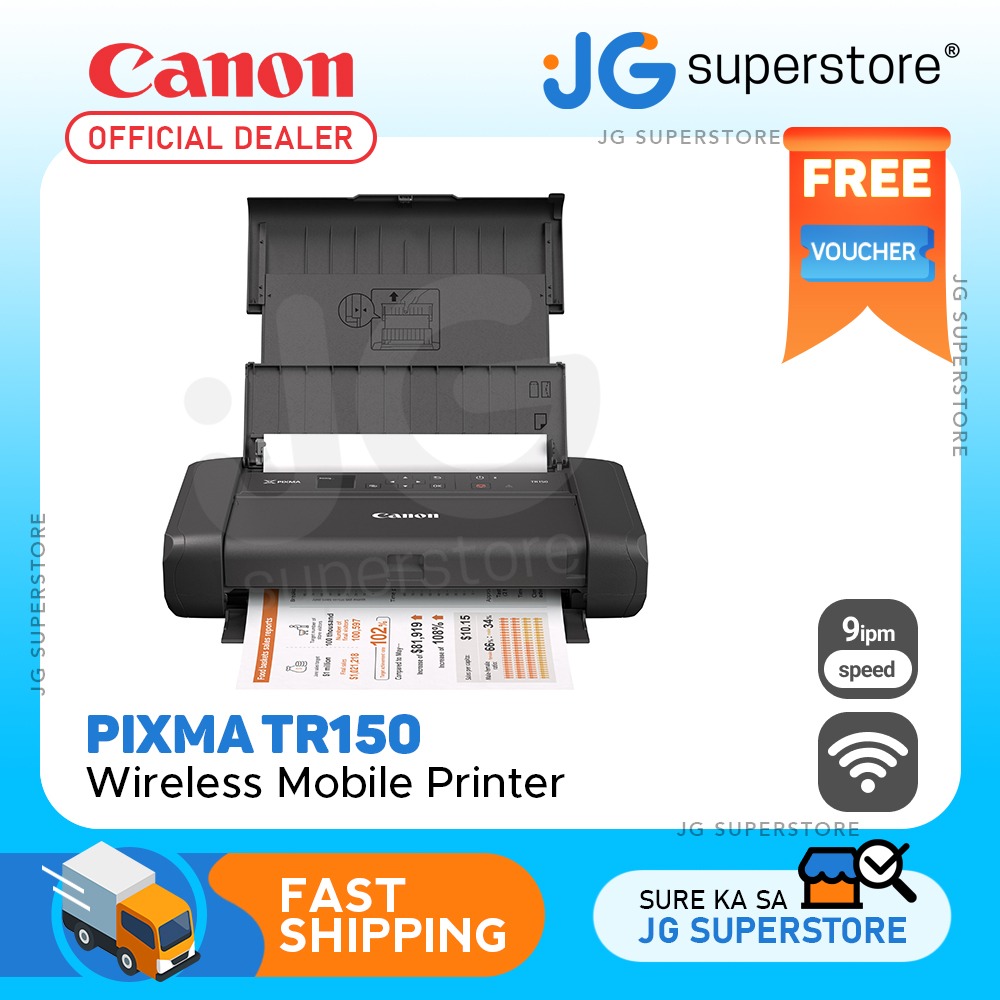 Canon PIXMA TR150 Portable Inkjet Printer with 2170mAh Battery, 4800DPI High Resolution Printing ...