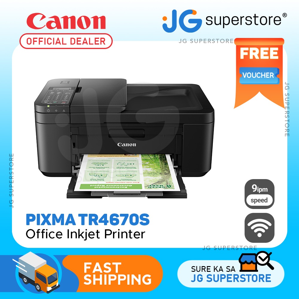 Canon PIXMA TR4670S Compact Multi-Functional Office Inkjet Printer with ...