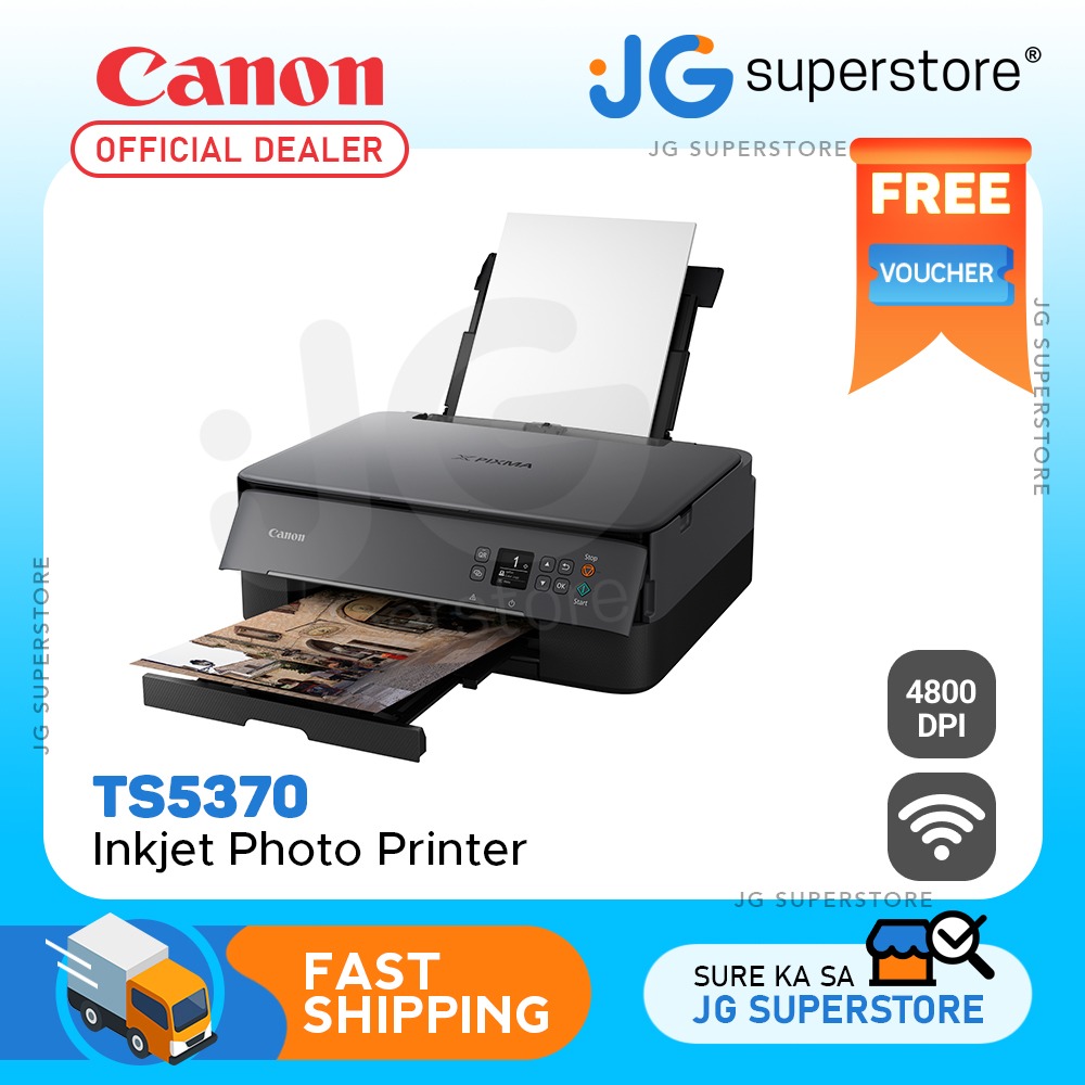 Canon PIXMA TS5370 3-in-1 Color Inkjet Cartridge Type Printer with ...