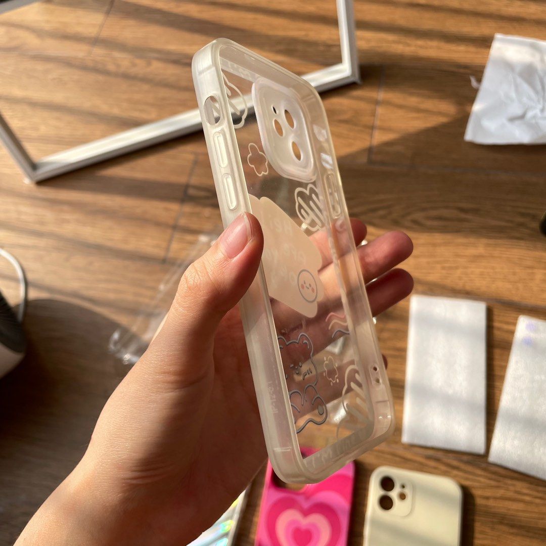 CASING PER PIECE / CASING IPHONE 12 / CASING IP12 BEIGE POLOS / UNGU ...